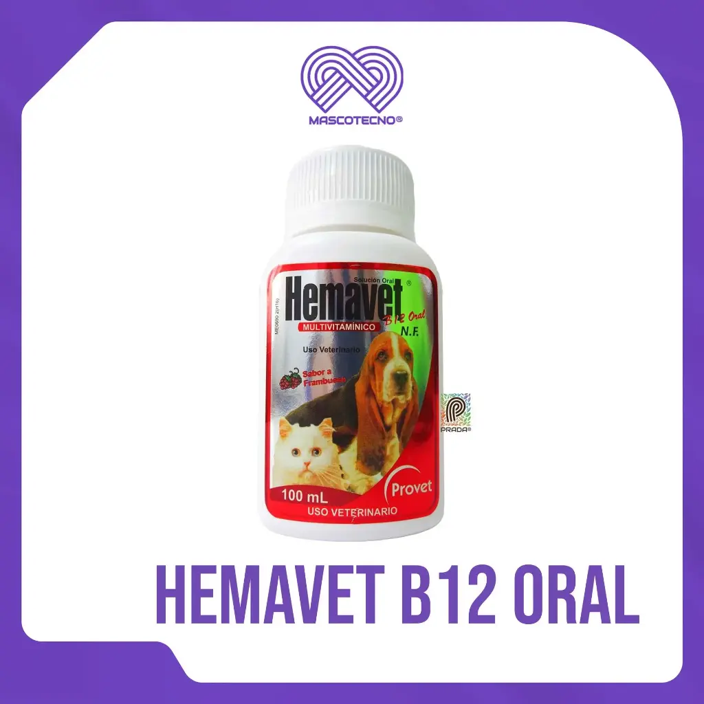 HEMAVET B12 ORAL x 100 ML | MASCOTECNO